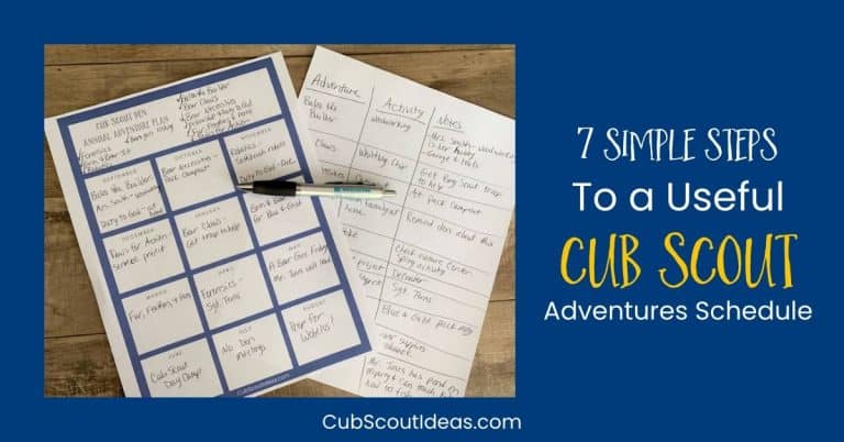 7 Easy Steps to a Useful Cub Scout Adventures Schedule » Cub Scout Ideas
